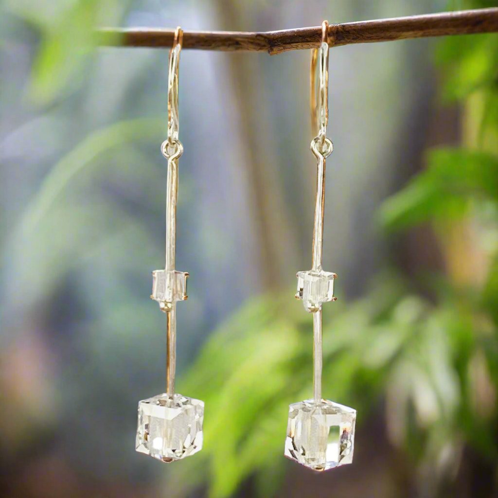 Crystal Cube Earrings – Giulian Lyn